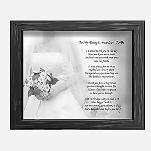 "Daughter-in-Law to Be- What You Mean To Me"- 10 x 8" Wall Art-Ready to Frame. Heartfelt Gift Saying Welcome To Our Family. Perfect Keepsake Wedding Gift for Any In-Law's & Brides-Room to Sign.