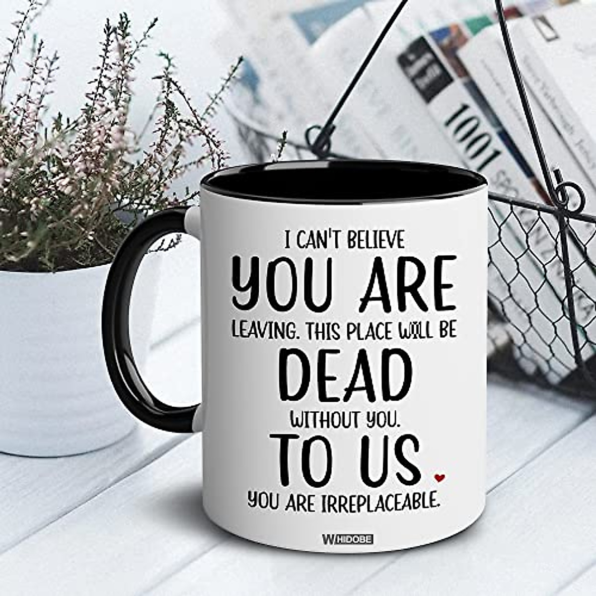 WHIDOBE Coworker Leaving Gifts For Women Men, You Are Dead To Us Mug, Goodbye Coworker, New Job, Going Away Gift for Coworker, Colleague, Farewell, Leaving For New Job, Goodbye, Good Luck Coworker