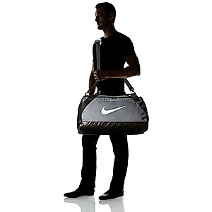 Nike Brasilia (Medium) Training Duffel Bag, Flint Grey/Black/White, One Size