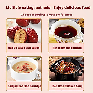 APEACHGIRL Red Dates, All Natural Dried Red Jujube, Snack, Dried Fruits, Tea, Healthy Dried Fruit, Non-GMO Grown Jujube | Net weight 10.58oz | Resealable Bag