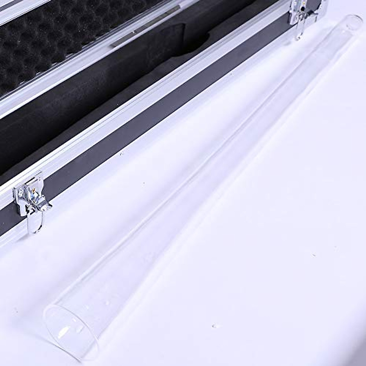 ENERGYSOUND Quartz Clear Crystal Didgeridoo 90 cm Length with Free Alumina Alloy Box