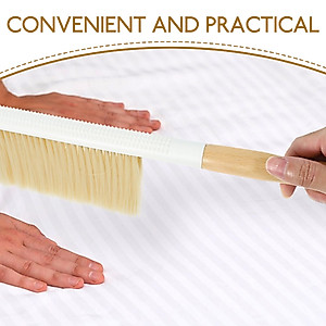 SEWOART Dust Brush Cleaning Brush Soft Bristle Hair Brush Soft Brush Hair Broom Brush Grubber Whisk Brooms Hand Broom Car Brush Sand Brush to Clean Brush for Cleaning The Pet Beige