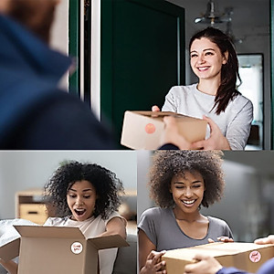 Thank You Stickers Small Business Stickers 1.5 inch Thank You for Supporting My Small Business Stickers Roll Thank You Sticker Labels for Your Order Stickers for Packaging Gift Envelope 500Pcs (white)