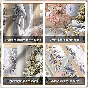 Avezano 10x8ft Christmas Backdrop Xmas Tree Christmas Window Snow Scene Photography Background Winter Holiday Family Portrait Kids Newborn Portraits Backdrops Photo Studio Props