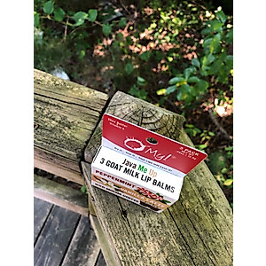 O My! Goat Milk Lip Balm - 3 Pack | Shea Butter and Vitamin E | Free of Parabens & More | Handcrafted in USA