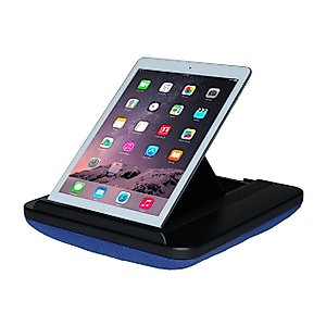 Prop 'n Go Slim - iPad Pillow with Adjustable Angle Control for iPad Air, iPad Mini, iPad Pro, iPhone, Tablets, eReaders, and More (Blue)