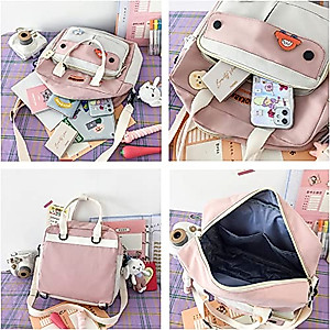 Cute Bags Kawaii Backpack Messenger Bag For School,Aesthetic Backpacks Multifunction Laptop Japanese Ita for Teen Girls Kids Lunch Totes