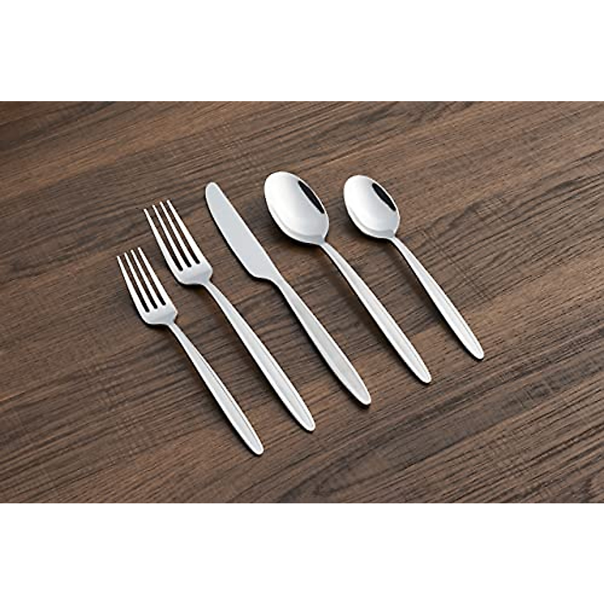 Cambridge Silversmiths Albina Sand 20-Piece Flatware Set, Service for Four, silver
