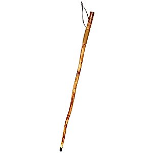 SE Survivor Series 55" Hand Carved Wolf Hiking Stick, Weatherproof, Rope Wrapped, Metal Tip - WS626-55RW