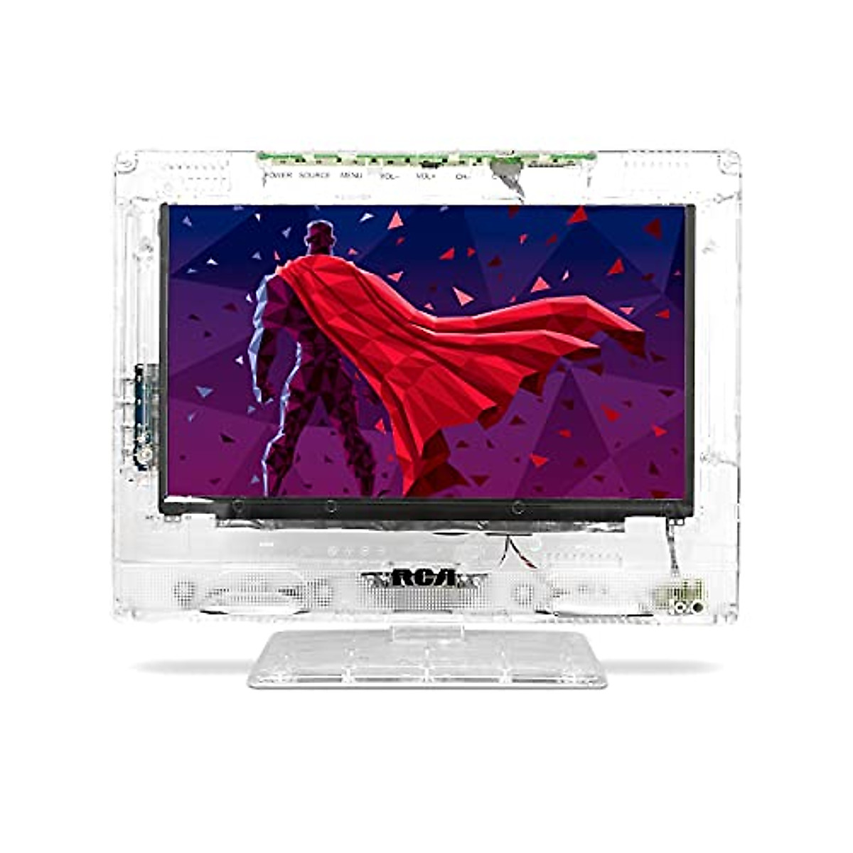 RCA 13” Clearview HDTV | J13SE820, Transparent LED HD Television, High Resolution Wide Screen Monitor w/HDMI, VGA, Including Full Function Remote.