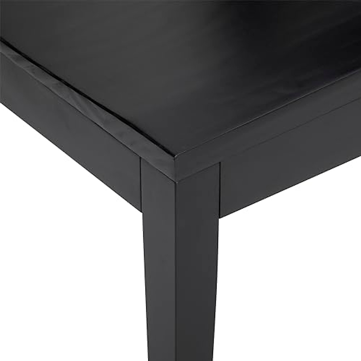 Plank+Beam Modern Dining Chair, Wooden Kitchen and Dining Room Chair, Wood Chair for Office, Living Room, Black