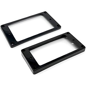 Vintage Forge Black Curved Bottom Humbucker Pickup Mounting Ring Set (Bridge & Neck) compatible with Epiphone Guitars HR1800C-BLK