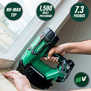 Metabo HPT 18V MultiVolt™ Cordless Finish Nailer Kit | Includes 1 Battery | 16 Gauge | Lifetime Tool Warranty | NT1865DMS