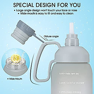 podocarpus Motivational Water Bottle 64 OZ Water Bottle 2 Liter Water Bottle with Time Marker Large Water Bottle Big Water Bottle 1/2 Gallon Water Bottle Half Gallon Water Bottle with Straw