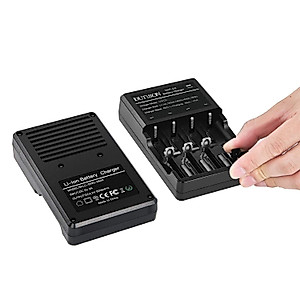 26650 Battery Charger 2-Bay Fast Charging for 18650 26650 14500 3.7 4.2V Rechargeable Lithium Batteries - Not Battery