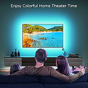 HAMLITE TV LED Backlight, 8.2Ft Led Light for TV 32-60 Inch Monitor Backlight, HDTV Wall Mount Stand Work Space Gaming Room Decor, LED Bias Ambient Mood Lighting Kit