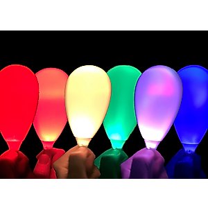 Pack of 2 Light Shakers LED Light Up Maracas - Choose From Multiple Modes: Solid Red, Green, and Blue; Plus COLOR CHANGE (Alternates Colors With Every Shake)