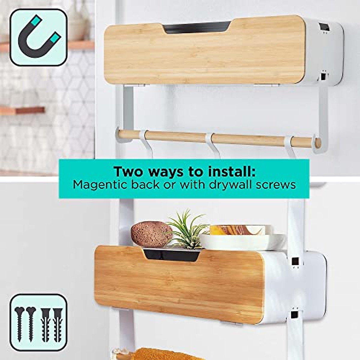 BLACK + DECKER WHITE HANGING RACK SYSTEM-SHELF W/DOOR (BDSTKT282WH)