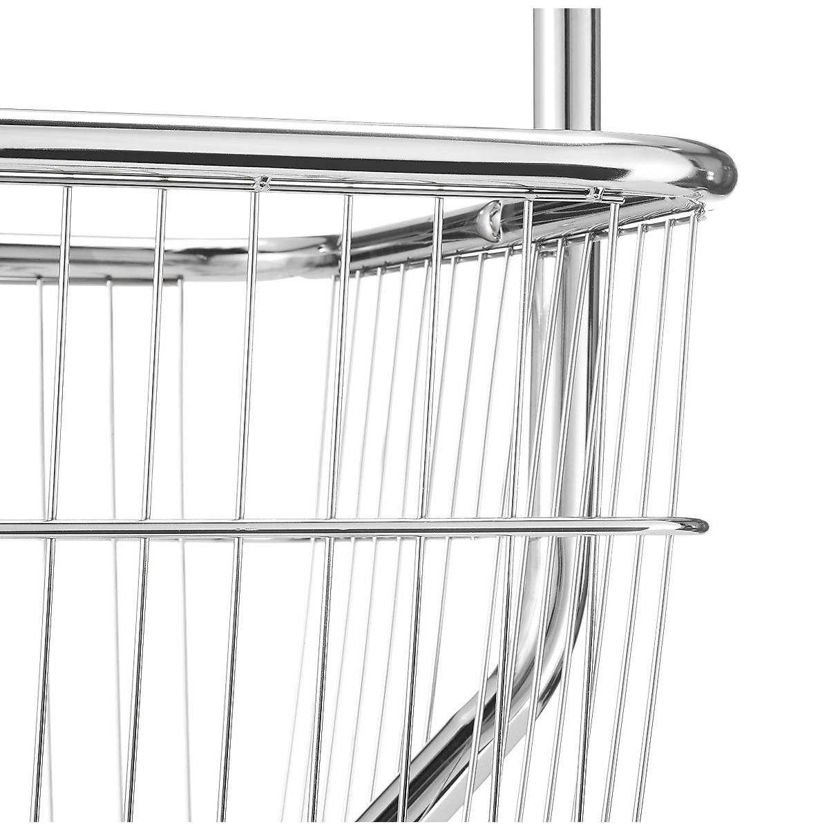 Whitmor Commercial Rolling Laundry Butler with Wire Storage Rack