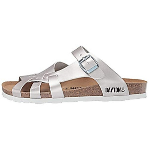BAYTON womens Licha Sandal, Silver, 10