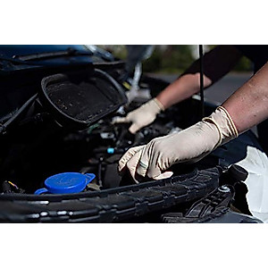 GripProtect Ultra 8 Mil Latex Exam Gloves, Disposable, Textured, Medical, Automotive, Janitorial, Home, EMS, Hospital, Law-Enforcement (Large 100)