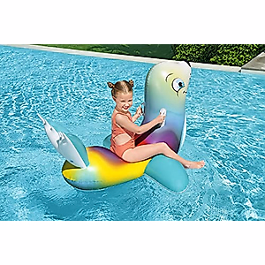 Bestway Seal Pool Float, Kids Inflatable Ride-On with Handles, Swimming Pool and Beach Toy
