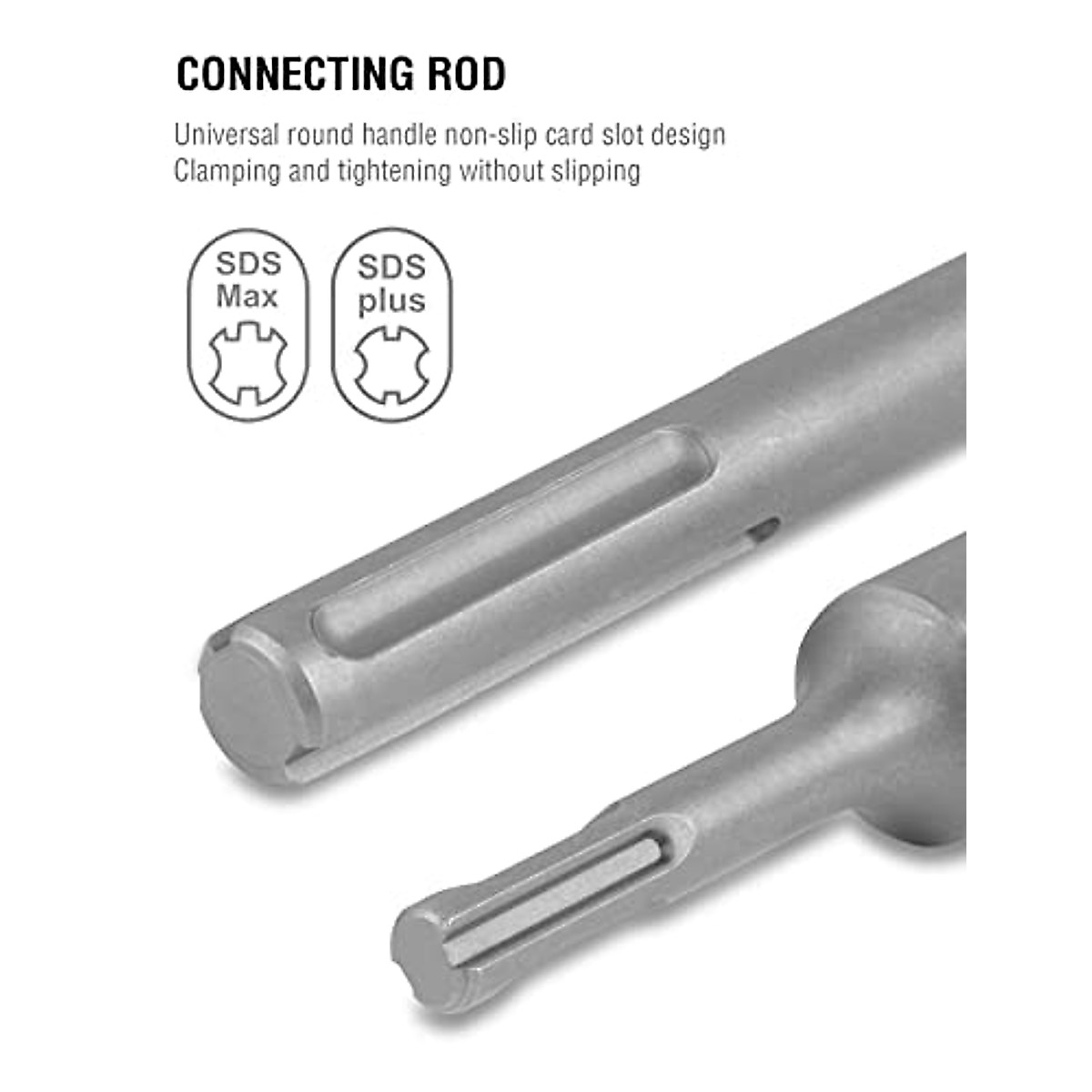 BINOTA Concrete Hole Saw, Kit 30 40 65 80 100 MM, Arbor SDS Plus and MAX 300mm, for Masonry Cement Wall Brick Sands Stone Sable-Rock Self-Leveling