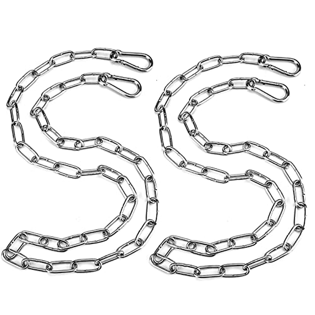 FANKUTOYS Hanging Swing Chair Chain Kit, 2 Set Stainless Steel Hardware Heavy Duty Porch Swing Hammock Chain Kit Hanging Hooks for Hammock, Rope, Tire, Tree Swings