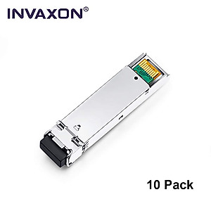INVAXON 10Pack GLC-SX-MMD/GLC-SX-MM/SFP-Ge-S, 1 Gigabit SFP Transceiver 1000BASE-SX, 850nm, 550m DDM/Dom Fuction