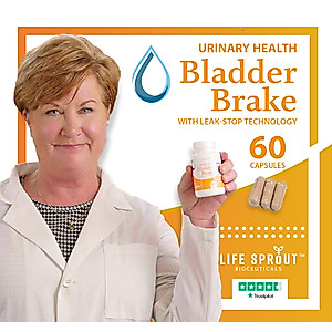 Life Sprout Bioceuticals Bladder Brake with Pumpkin Seed and Soy Seed Extract to Stop Leaks and Decrease Bathroom Breaks and Accidents - 60 Capsules Per Bottles - Made in USA