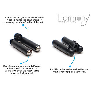 Harmony Fishing – Double Collar Slip-On Jig Rattles (10 Pack)