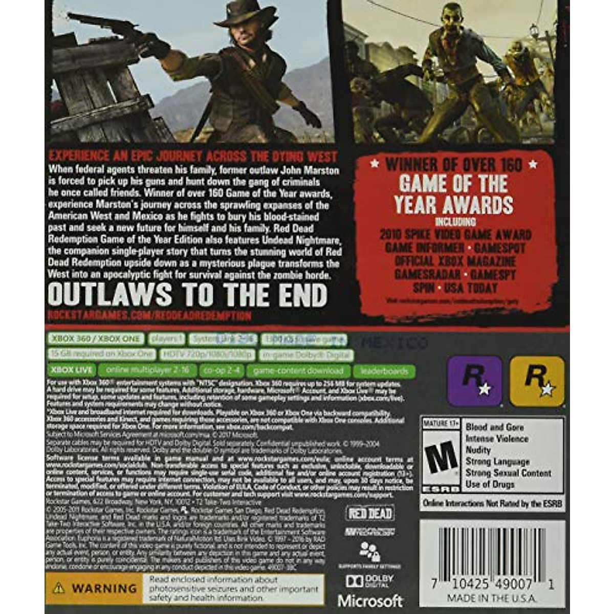 Red Dead Redemption: Game of the Year Edition - Xbox One and Xbox 360
