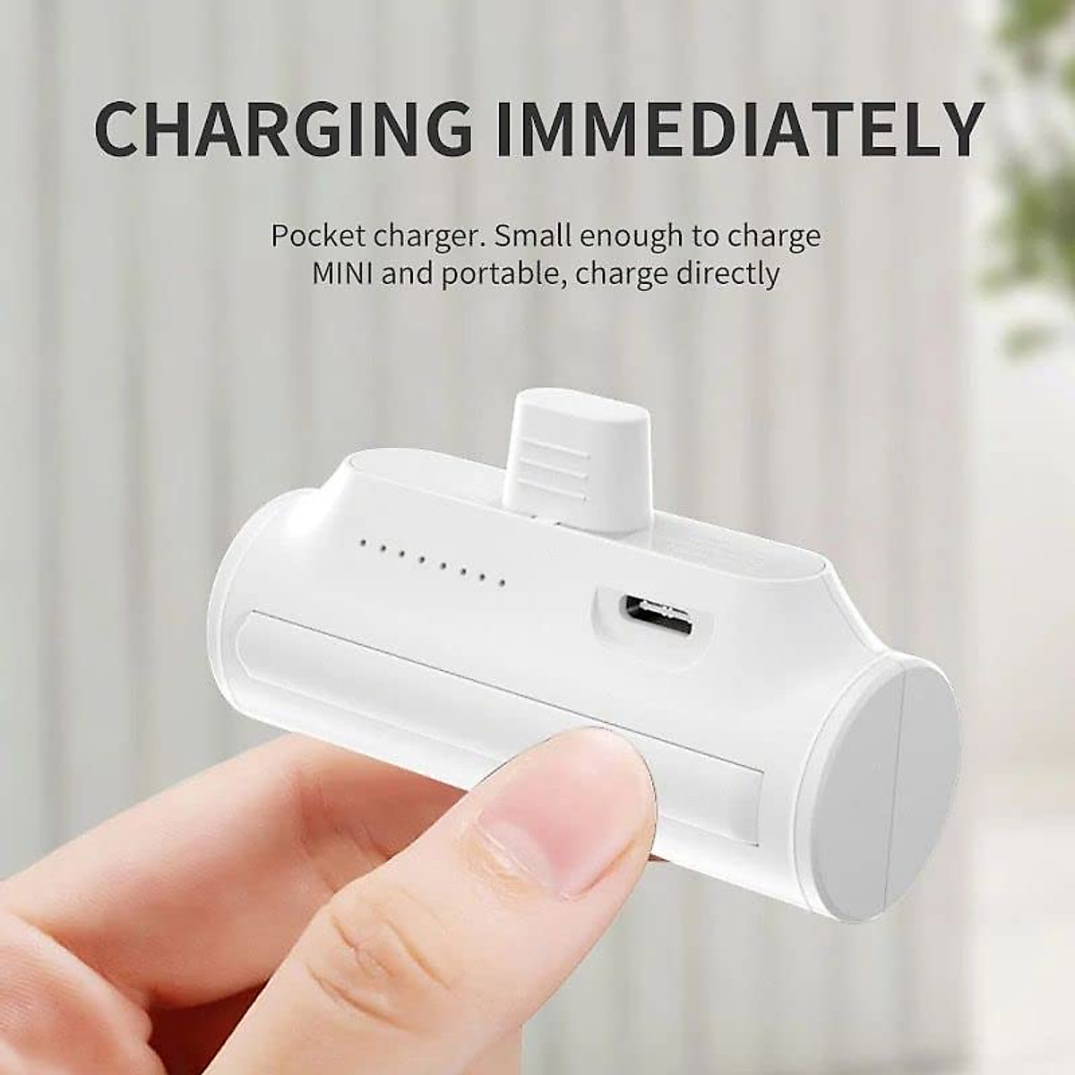 SLAJOY Small Portable Charger 5000mAh Ultra-Compact Power Bank Cute Compatible with iPhone 14/14 Pro Max/13/13 Pro Max/12/12 Pro Max/11 Pro/XS Max/XR/X/8/7/6/Plus Airpods and More,White