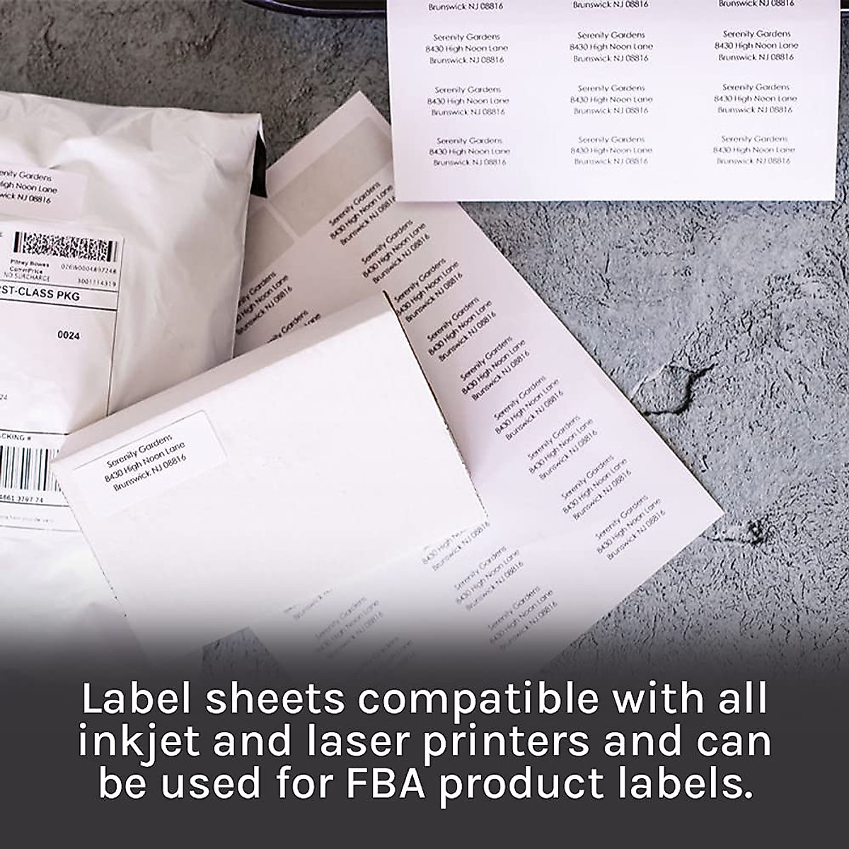 Premium Label Supply White Address Sticker Labels – 2.625” x 1" – Laser/Inkjet Compatible – (30 Labels/Sheet), 25 Sheets - 750 Total Adhesive FBA Labels
