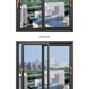 QWEQWE Sliding Door Lock for Child Safety - Baby Proof Doors & Closets. Childproof Your Home with No Screws or Drills,Child Safety Window Stopper(Set of 2, White)