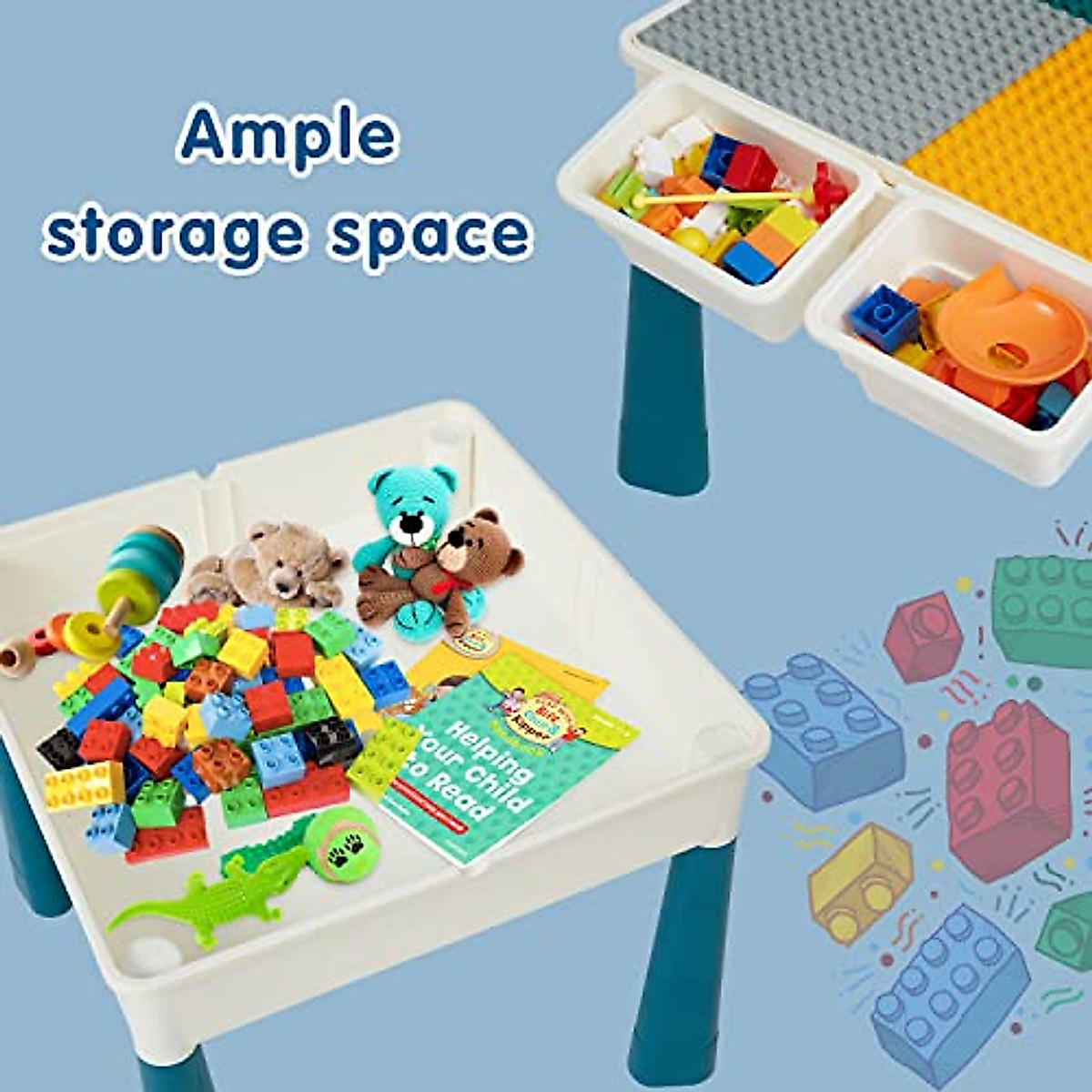 ide·o Toddler Table and Chair Set - Kid Table and Chair Set, Kids Play Table，Playroom Furniture，Kids Table with Storage