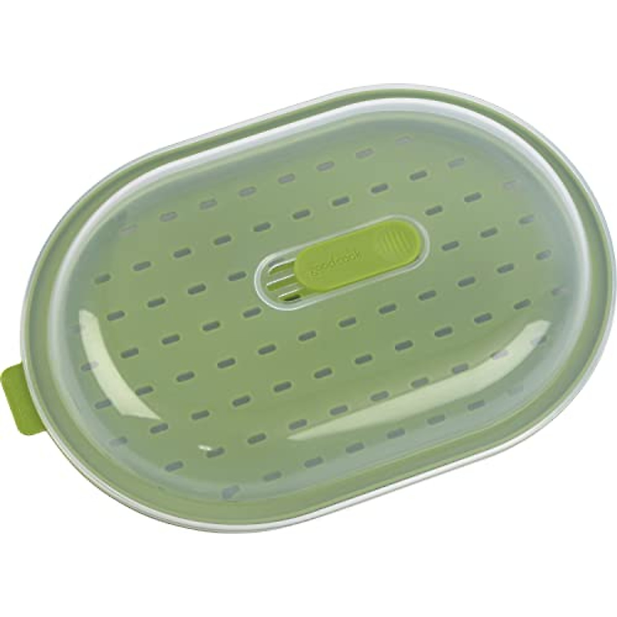 GoodCook BPA-Free Plastic Microwave Vegetable and Fish Steamer, Green