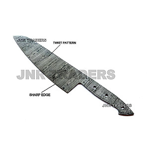 Forged Damascus Chef Knife Blank for Knife Making Diy 7 inch Blade Professional Japanese Santoku Knife Kitchen Knife Blank vk3717