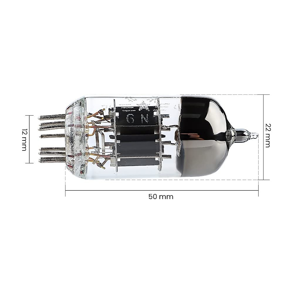 2pcs 6N1 Vacuum Tube Amp Class J Military Vrade Valve Replace ECC85 6H1n 6AQ8 for HiFi Audio Amplifier Enhance Sound (Color : 2pcs)