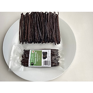 26 Tahitian Vanilla Beans Grade B Extract Exclusive Bulk. 4"-6" Whole NON-GMO PODS by FITNCLEAN VANILLA