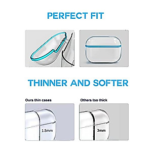 Compatible Airpods Pro 2nd Generation Case Clear,Soft Transparent Conected Protective Airpods Pro 2 Case Cover,Shockproof iPods Pro 2 Case Thin Skin for Women Men