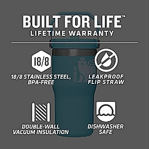 Stanley Classic IceFlow Flip Straw Tumbler for Kids (8 or Above), 20oz, Stan the Bear Stainless Steel Tumbler with Double-Wall Vacuum Insulation