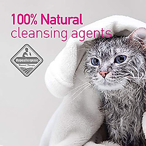 HYPONIC Hypoallergenic Premium Shampoo for All Cats (Scented, 10.14 oz) - Cat Shampoo for Dry Skin, Dandruff, Allergy