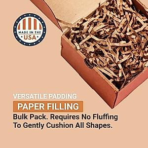 Aviditi Crinkle Cut Paper Shred Filler, Kraft, (1 Case of 10 Lbs.) for Gift Wrapping, Holidays, Craft DIY's, Basket Filling and Decoration