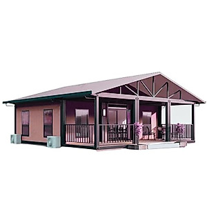 Careonic Luxury Prefab Villa – 3-Bedroom Portable Home, 2024 Edition, Multifunctional Single Layer Design for House or Office Use, Includes Living Room, Kitchen, Bathroom & Balcony