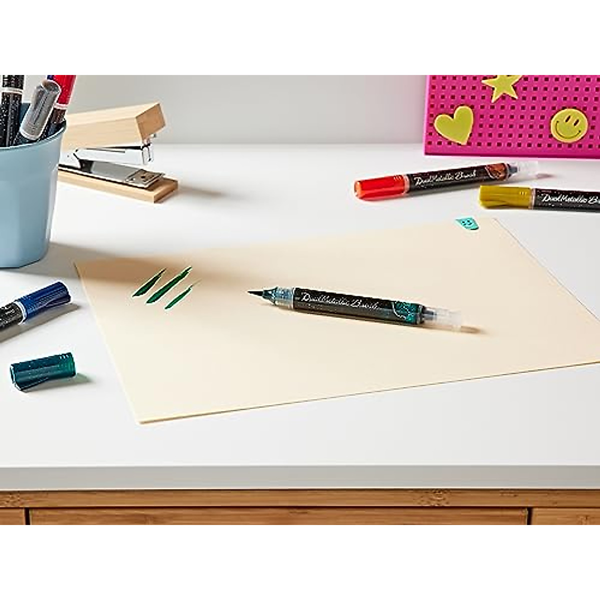 Pentel Dual Metallic Brush, 8 Colors Set, GFH-D8ST