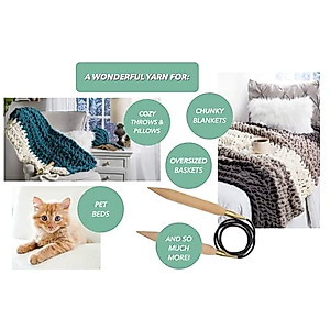 Eternal Bliss Yarn from Yarn Bee, Jumbo Chunky Chenille Yarn for Knitting, Crocheting, and Crafts, 2 Pack Bundle with Craft Notebook from Pro31 Press (Balloon Fiesta)