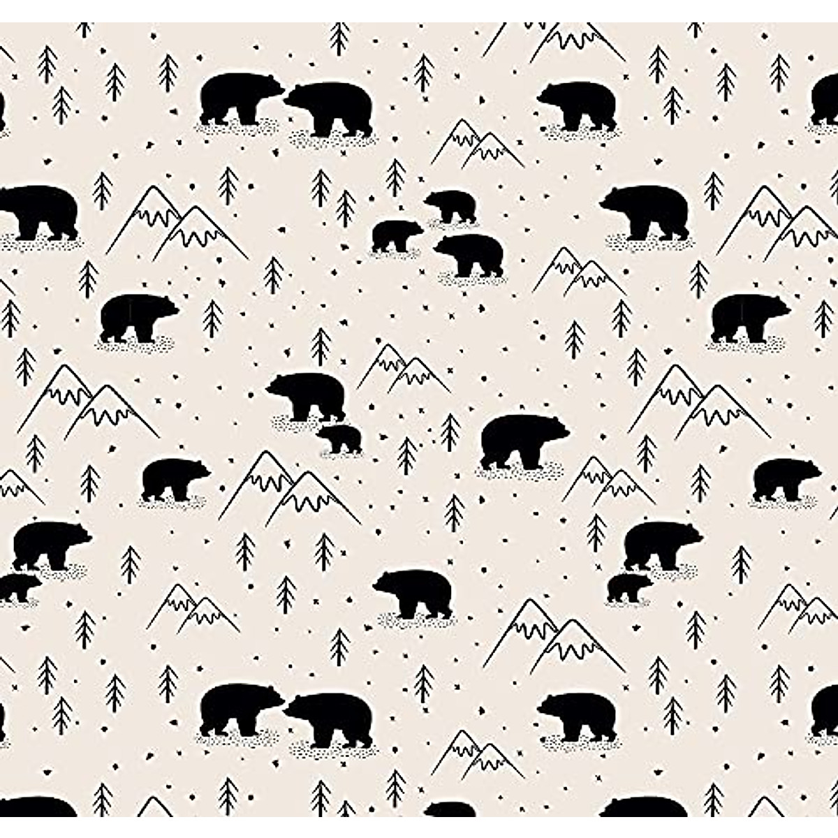 Stesha Party Bear Baby Shower Birthday Wrapping Paper - Folded Flat 30 x 20 Inch (3 Sheets)