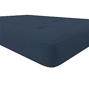 DHP Braga 6" Full Size Microfiber Coil Futon Mattress in Blue