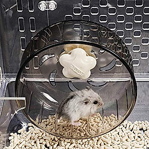 Pet Hamster Running Wheel Toy Roller Round Silent Cage Exercise Wheel for Small Pet Mice Rat Grey